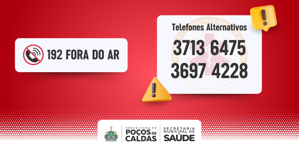 Telefone SAMU 192 está novamente inoperante - SulMinasTV